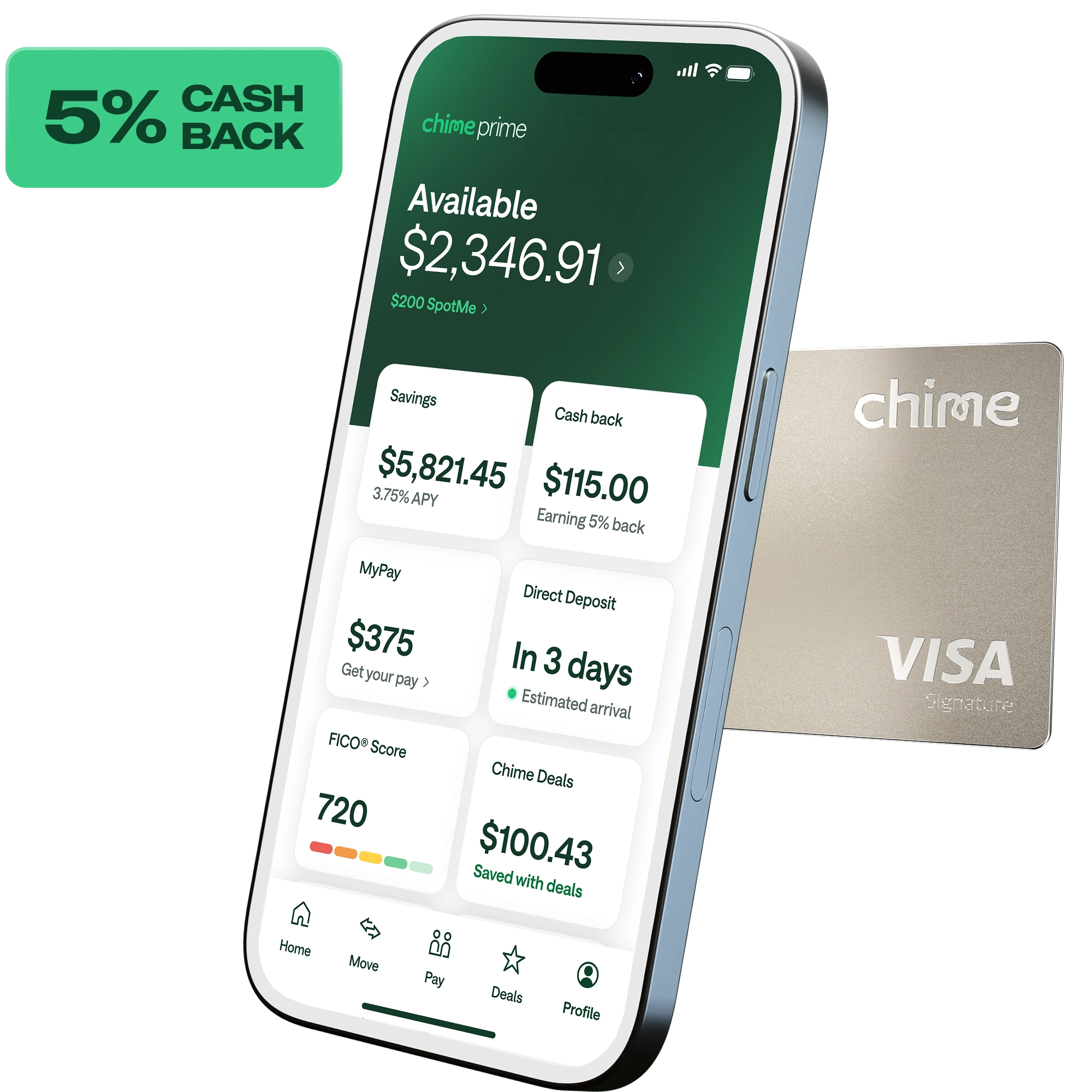 Chime Fee-Free Banking - Checking, Savings, Credit & Cash Back
