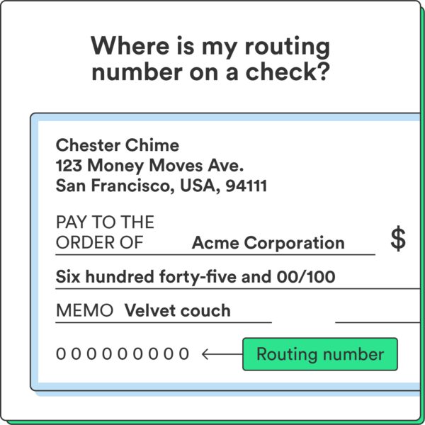 How to Find Your Routing Number on a Check or App | Chime